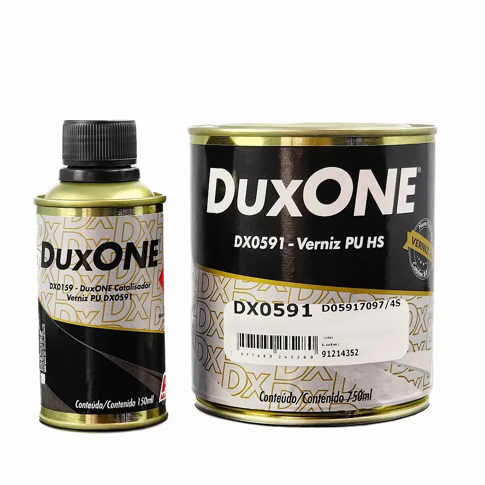 Kasa das tintas - VERNIZ PU DX0591 KIT - DUXONE (900ML) - lojazap